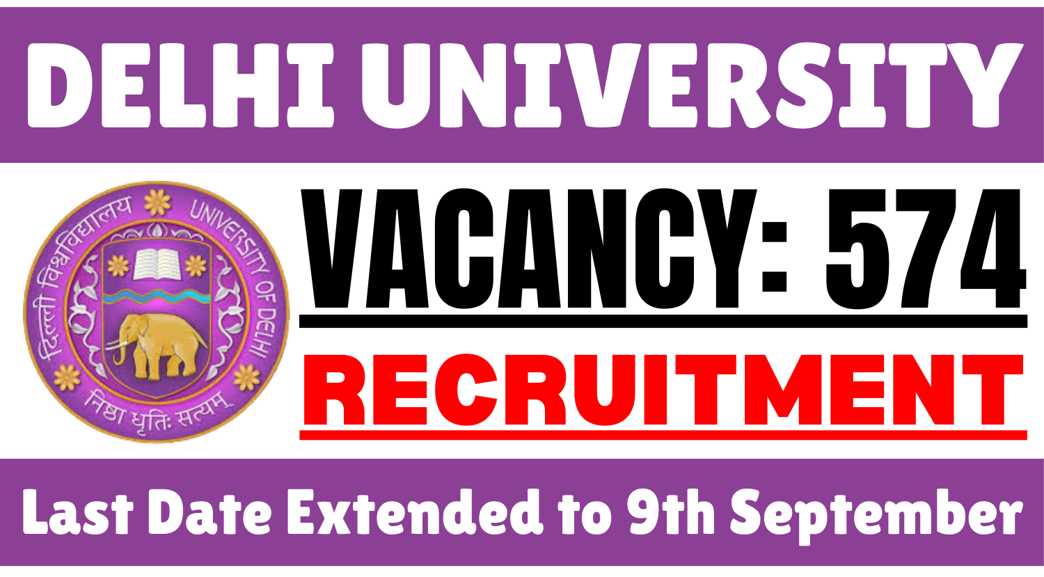 Delhi DU 574 Teaching Vacancy Online Form - Punjab Job Alert
