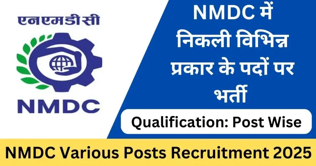 NMDC 995 Various Posts Online Form 2025 - Punjab Job Alert