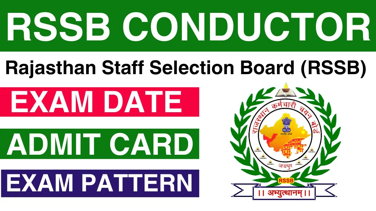 RSSB 500 Conductor Vacancies Exam City 2025 - PunjabJobAlert.com